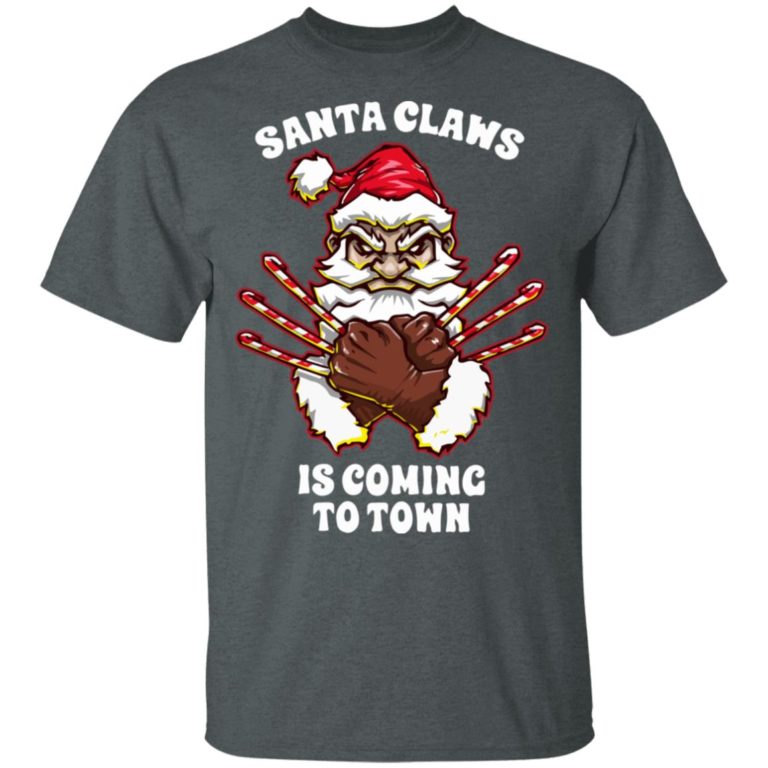 Christmas Wolverine Santa Claus Is Coming To Town Shirt Ls Hoodie - Q ...