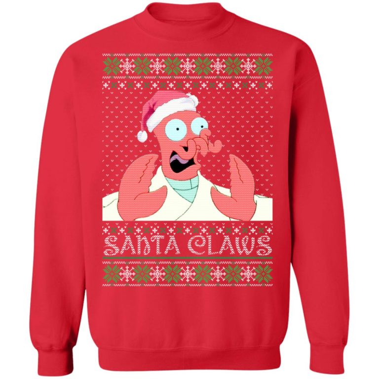 Zoidberg Santa Claws Christmas Ugly Sweatshirt Tank Hoodie - Q-Finder ...