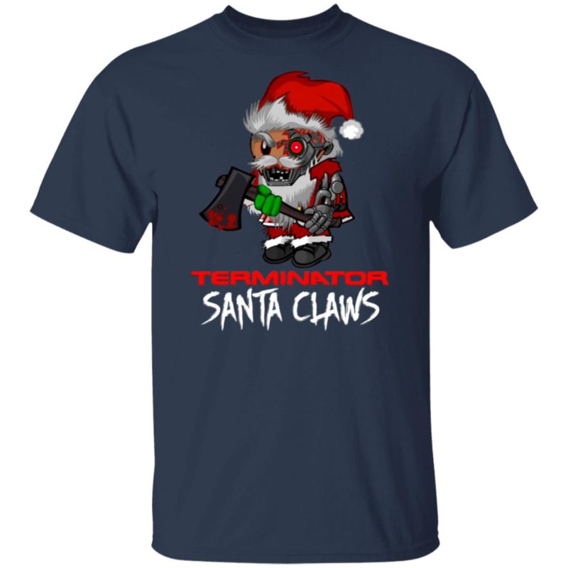 Terminator Santa Claws Christmas Sweatshirt Hoodie Ls - Q-Finder ...