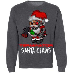 Terminator Santa Claws Christmas Sweatshirt Hoodie Ls - Q-Finder ...