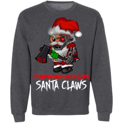 Terminator Santa Claws Christmas Sweatshirt Hoodie Ls - Q-Finder ...