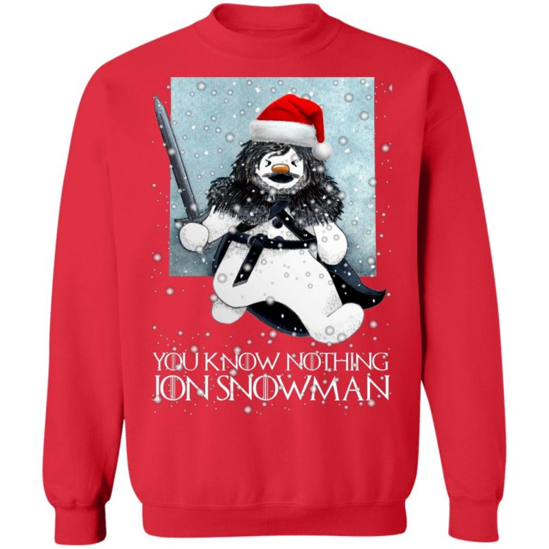 Game of Thrones Christmas You Know Nothing Jon Snowman GOT Funny ...