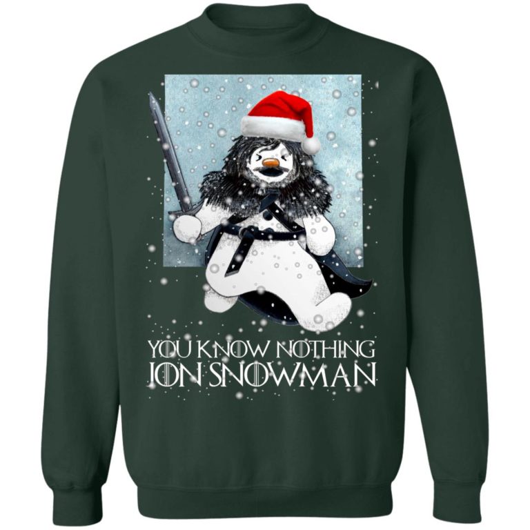 Game of Thrones Christmas You Know Nothing Jon Snowman GOT Funny ...