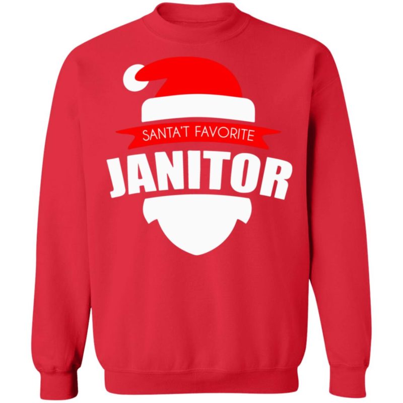 Santa’s Favorite Janitor Funny Christmas Shirt Long Sleeve - Q-Finder ...