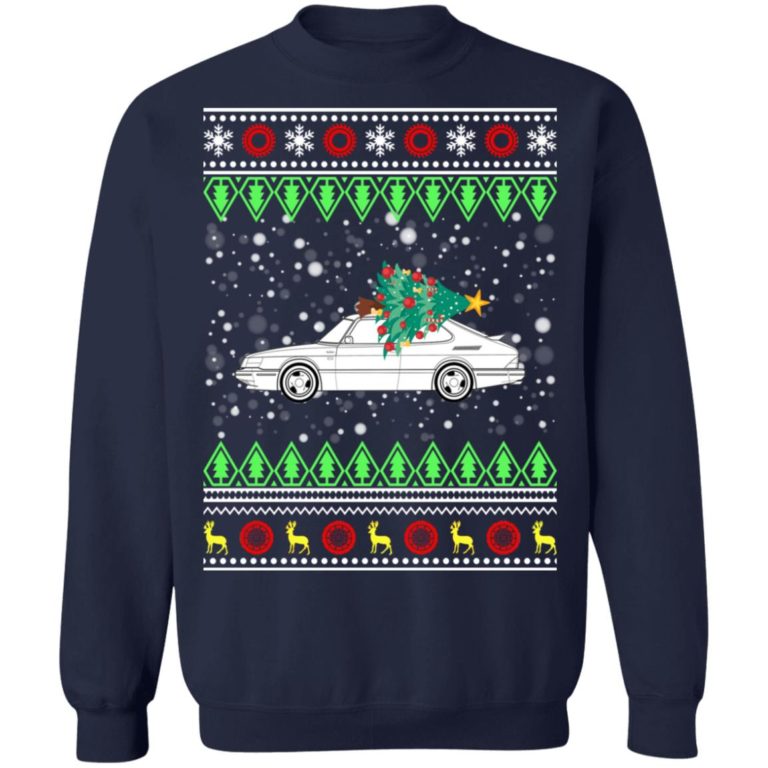 Saab 900 Turbo Classic Car Ugly Christmas Sweatshirt Ls Hoodie - Q ...