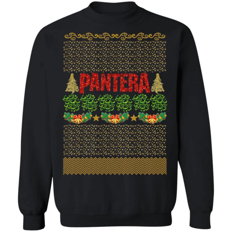 Pantera Ugly Christmas Sweater Long Sleeve Hoodie - Q-Finder Trending ...