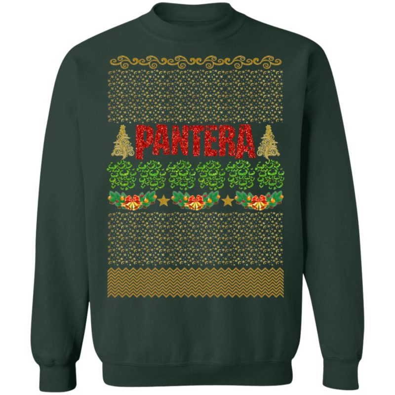 Pantera Ugly Christmas Sweater Long Sleeve Hoodie - Q-Finder Trending ...