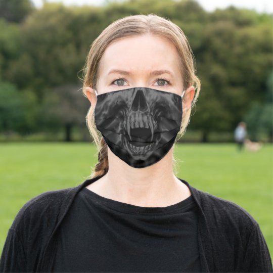 Dark Gothic Creepy Human Vampire Skull Cloth Face Mask - Q-Finder ...