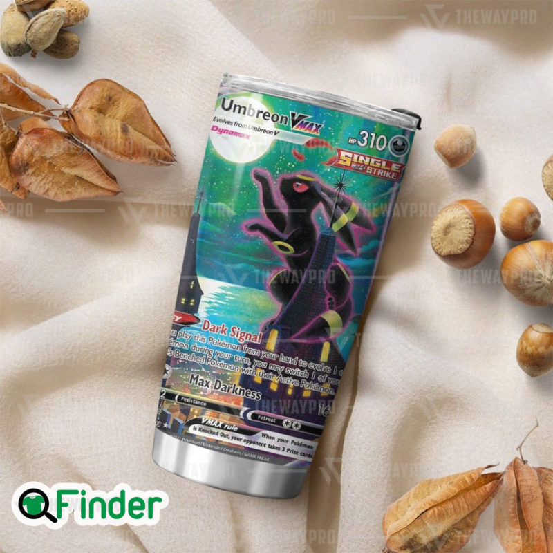 Pokemon Trading Card Dark Type Umbreon VMAX Dynamax Custom Tumbler - Q ...