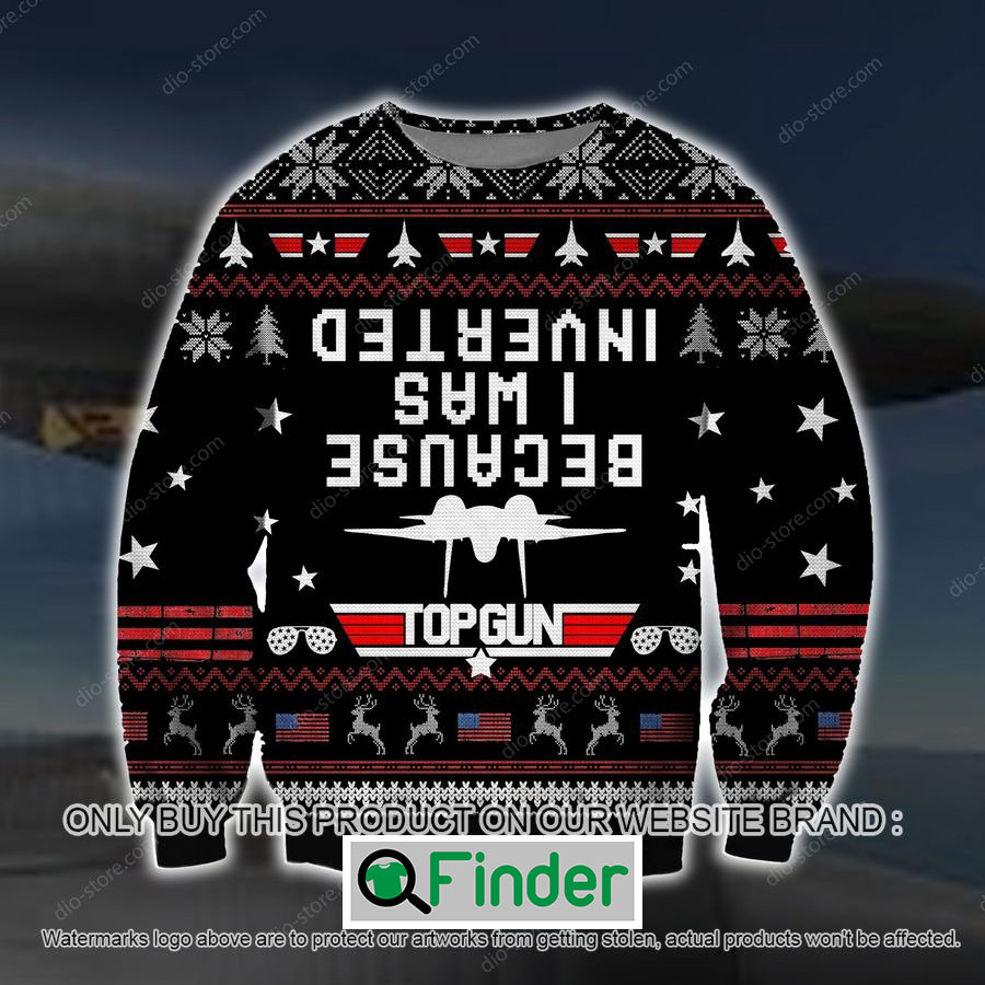 Because I Was Inverted Top Gun Knitted Wool Sweater – LIMITED EDITION ...
