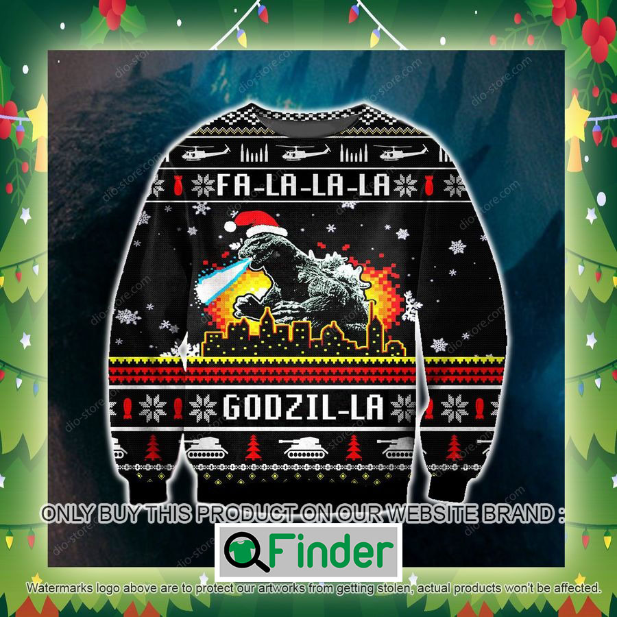 Godzilla Fa La La La Knitted Wool Sweater – LIMITED EDITION - Q-Finder ...