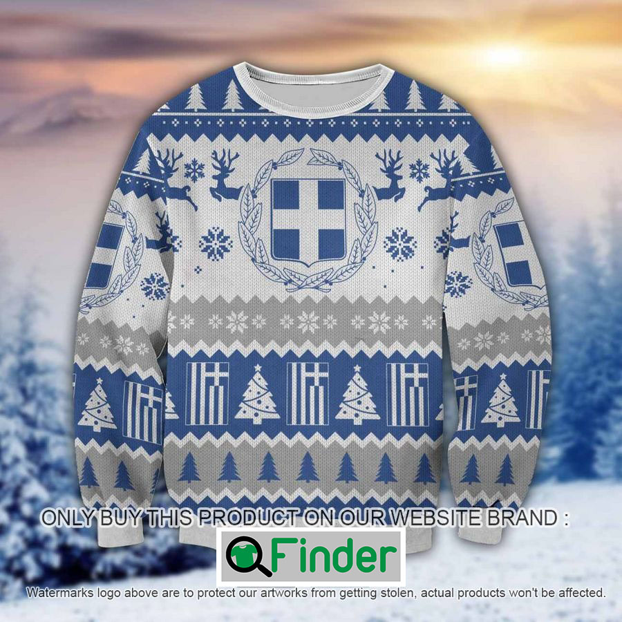 Greece Flag Knitted Wool Sweater – LIMITED EDITION - Q-Finder Trending ...