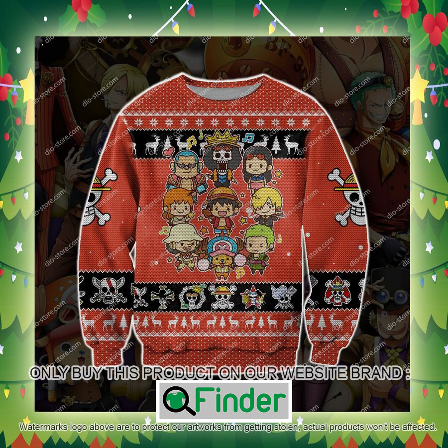 One Piece Characters Chibi Red Knitted Wool Sweater – LIMITED EDITION ...