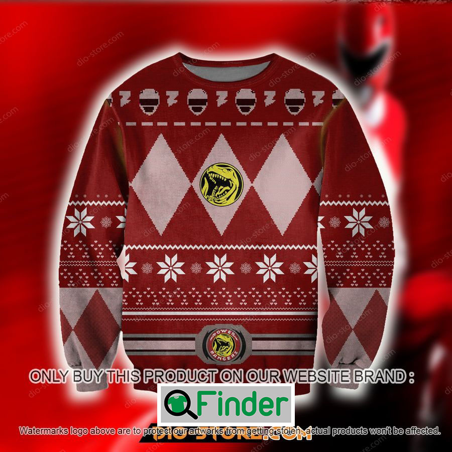 Power Rangers Red Knitted Wool Sweater – LIMITED EDITION - Q-Finder ...