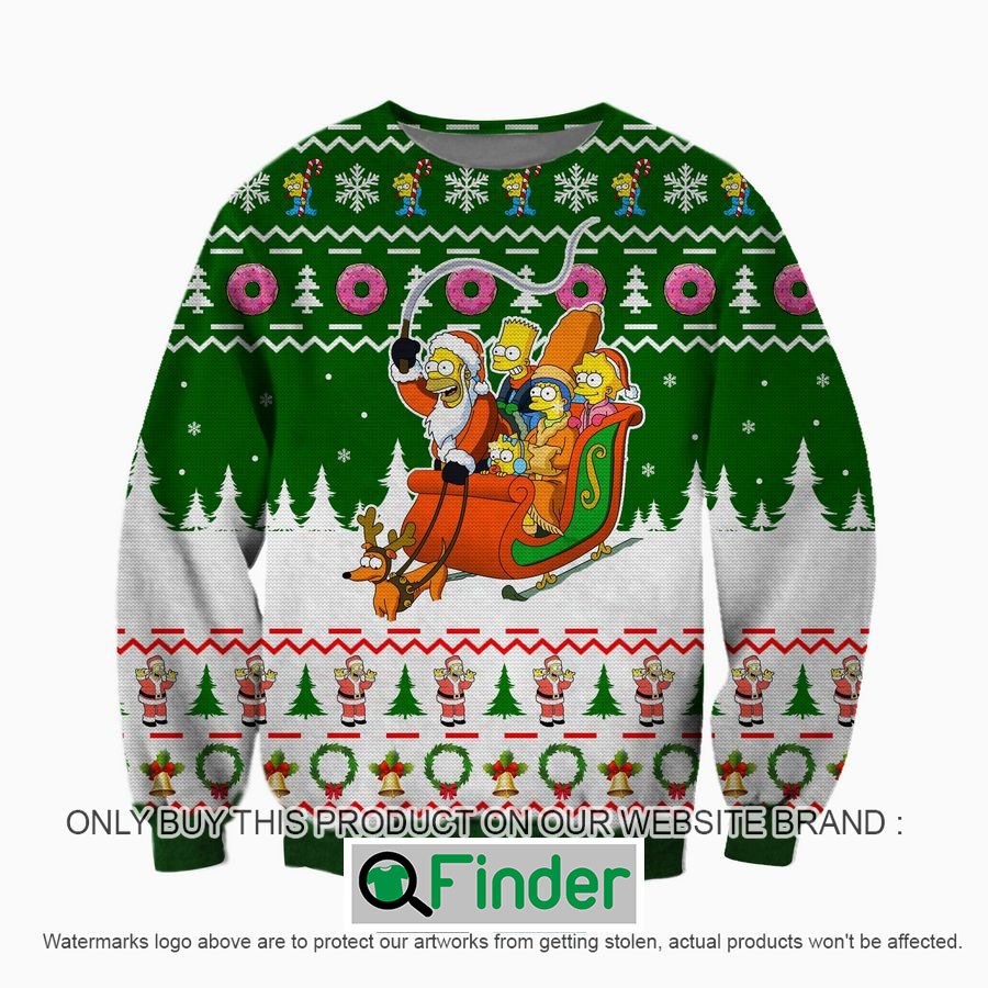 The Simpsons Sleigh Knitted Wool Sweater – LIMITED EDITION - Q-Finder ...