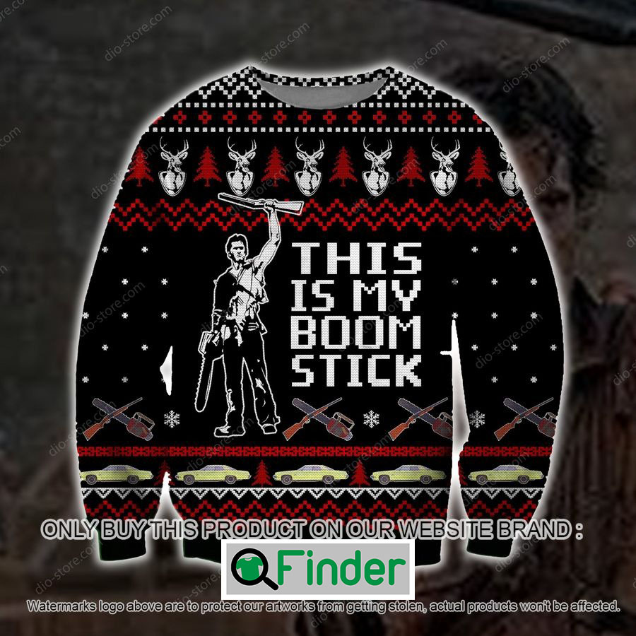 This Is My Boomstick Black Knitted Wool Sweater – LIMITED EDITION - Q ...
